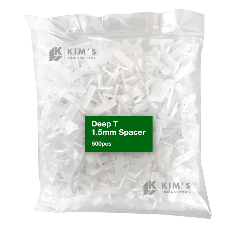 KC - Deep T Spacer 1.5mm X 500 (50/crt) - KC1.5DT - Kims Tiling Supplies